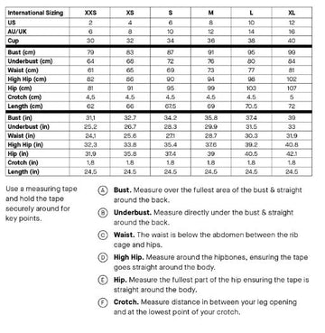 Sizing Guide – Gaia Swim